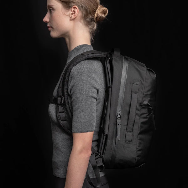 Black Ember Shadow 22L Weatherproof Backpack - Jet Black | Gallantry