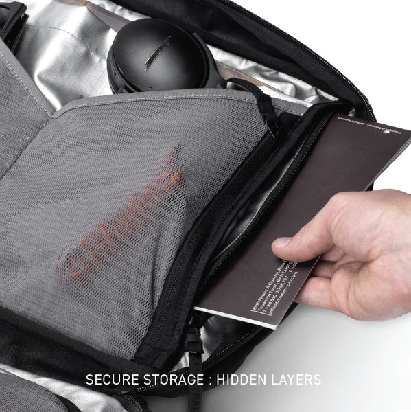 Black Ember Forge 3-Way Commuter Pack - Jet Black | Gallantry