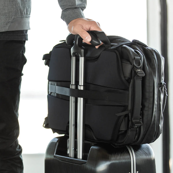 Black Ember Forge 3-Way Commuter Pack - Jet Black | Gallantry