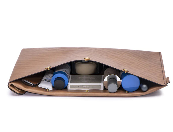Ezra Arthur Flat Folio Dopp Kit - Whiskey | Gallantry
