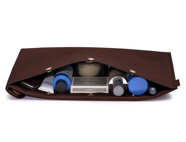 Ezra Arthur Flat Folio Dopp Kit - Malbec | Gallantry