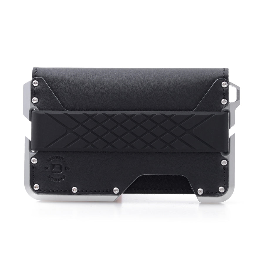 Dango D01 Dapper Bifold Wallet - Jet Black/Satin Silver | Gallantry