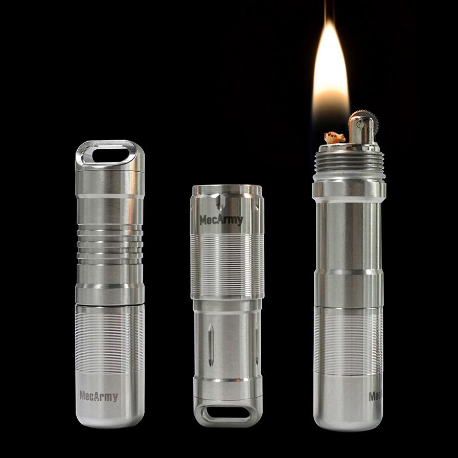 MecArmy X7S Capsule, Flashlight, & Lighter Kit - Silver | Gallantry