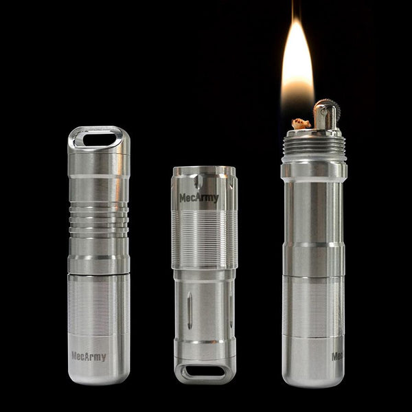MecArmy X7S Capsule, Flashlight, & Lighter Kit - Silver | Gallantry