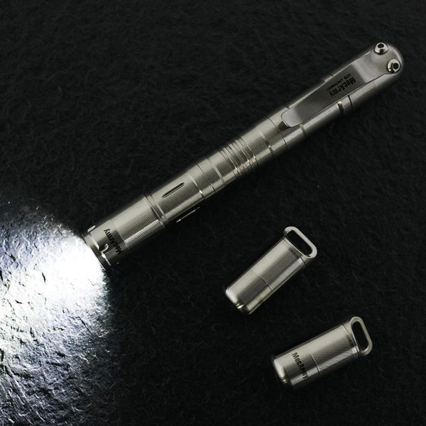 MecArmy X7S Capsule, Flashlight, & Lighter Kit - Silver | Gallantry