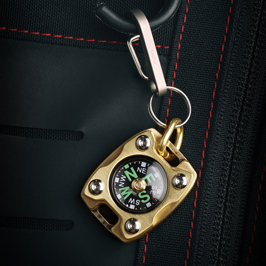 MecArmy CMP-2B Keychain Compass - Brass | Gallantry