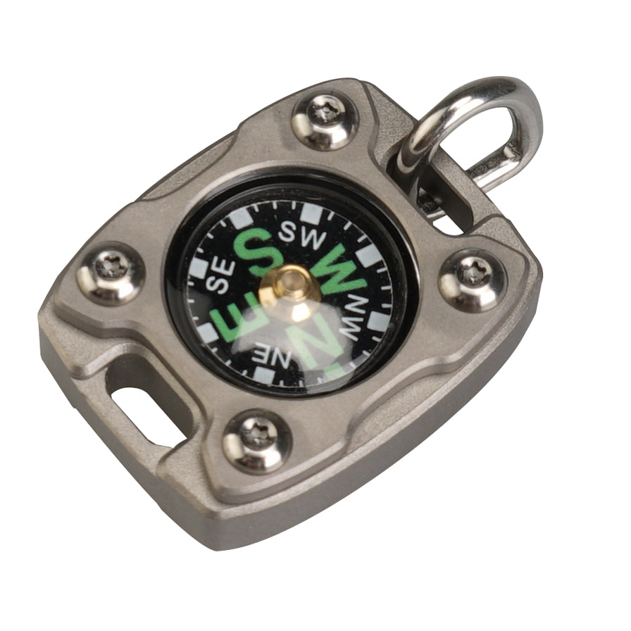 MecArmy CMP-2T Keychain Compass - Sandblasted Titanium | Gallantry