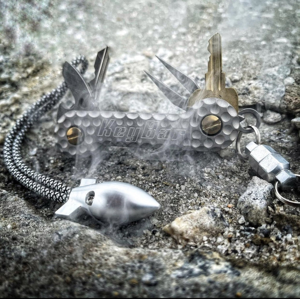 KeyBar Cratered Sandblasted Titanium | Gallantry