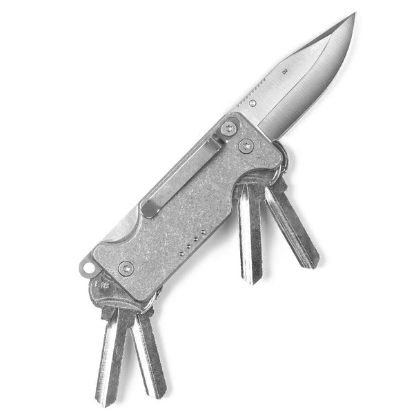 Q3 Knife + Key Organizer Titanium - Stonewashed | Gallantry