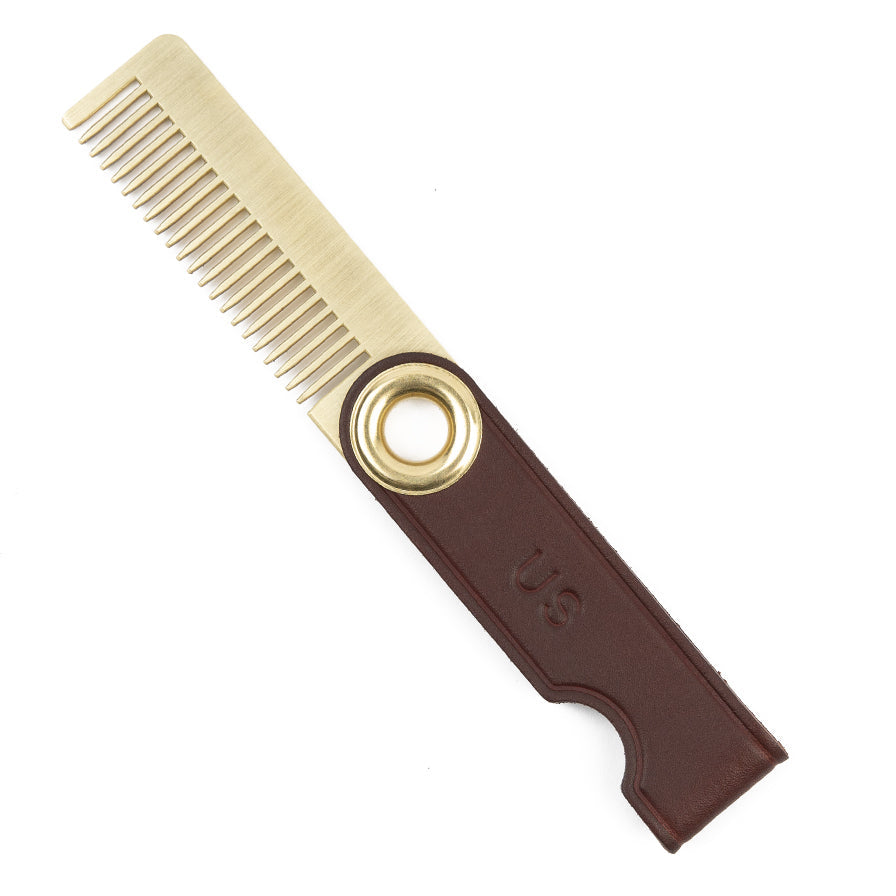 Standard Issue 1942 WWII Class A Comb - Brass/Mahogany | Gallantry