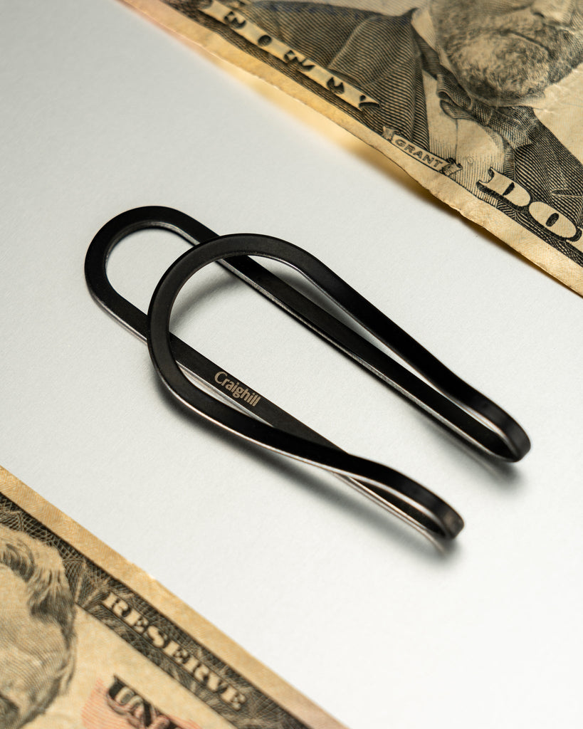 Craighill Station Money Clip - Vapor Black | Gallantry