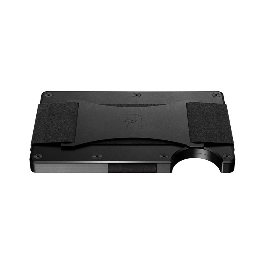 The Ridge Aluminum Wallet + Cash Strap - Black | Gallantry
