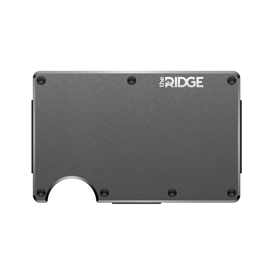 The Ridge Aluminum Wallet + Cash Strap - Gunmetal | Gallantry