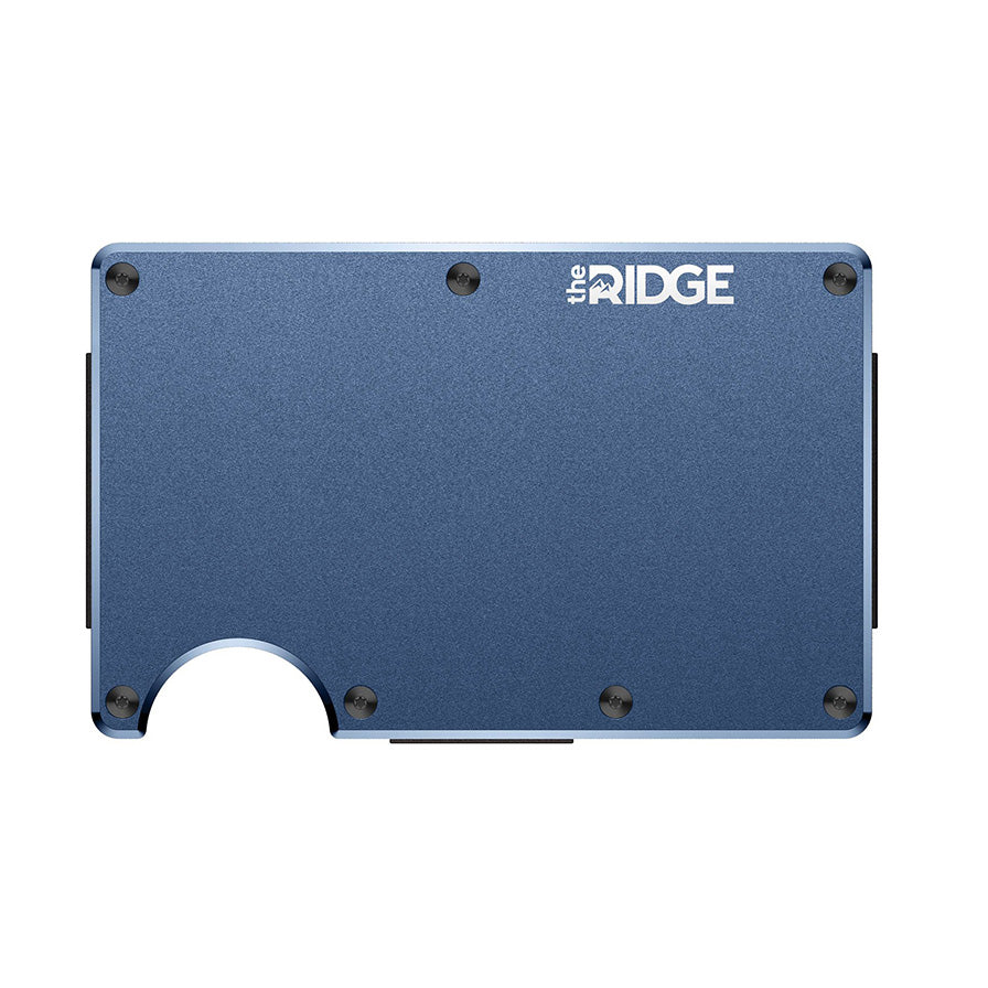 The Ridge Aluminum Wallet + Cash Strap - Navy | Gallantry
