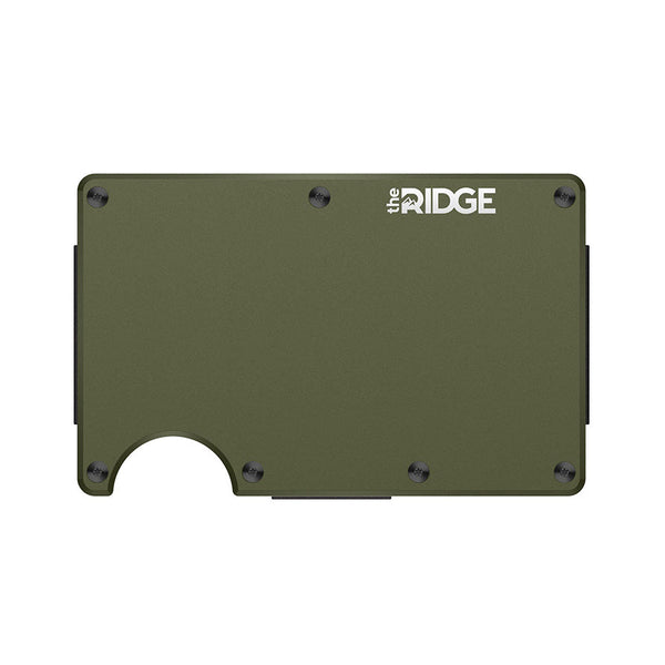The Ridge Aluminum Wallet + Cash Strap - OD Green | Gallantry